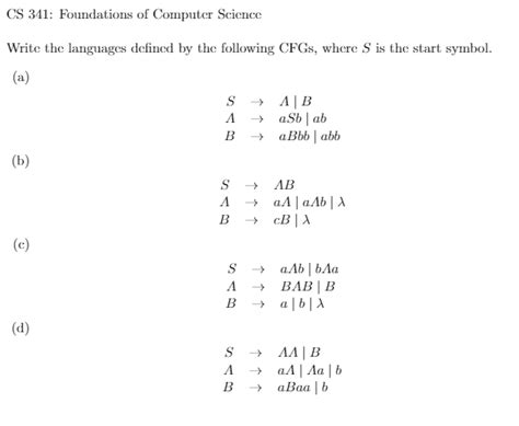 Solved CS 341: Foundations of Computer Science Write the | Chegg.com