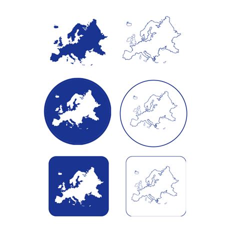 Free Europe Map Icon Vector Template To Edit Online