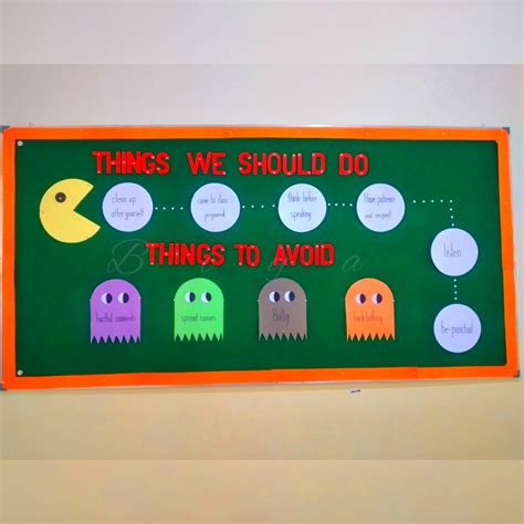 Pac Man Bulletin Board 💡 In 2024 Classroom Rules Bulletin Boards