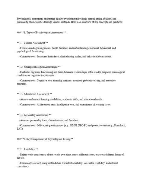 Psychological Assessment And Testing Involve Evaluating Individuals