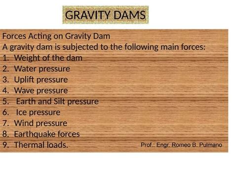 Gravity Dam Numerical Problem By Sitaram Saini Pptx Physics