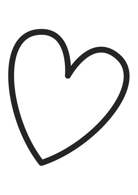 Dibujo Muy Fácil Para Colorear Un Corazón Dibujo Para Imprimir De Un