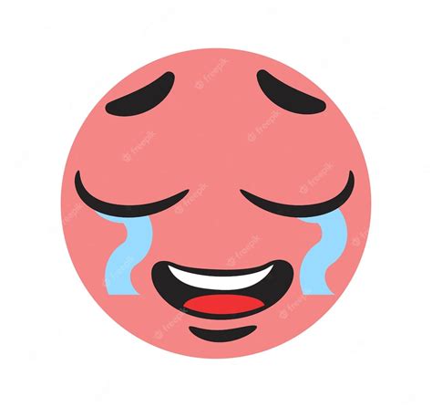 Premium Vector Funny Crying Emoticon