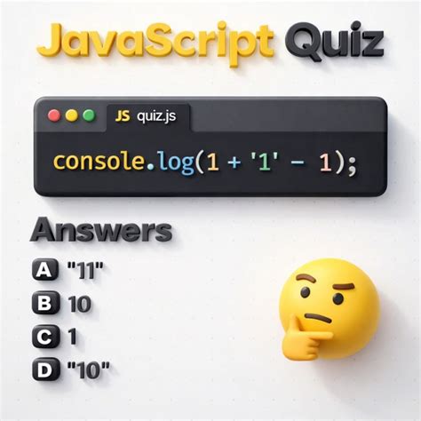 Coding Javascript Quiz 🔥 What Will Be The Output Of This Code 🤔