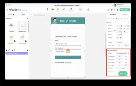 Authentication Pandasuite Docs