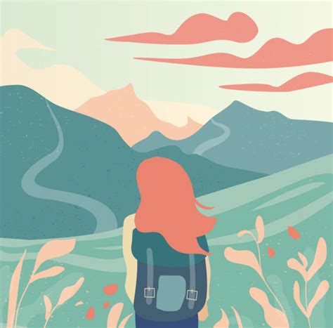 Woman Hiking Illustrations Royalty Free Vector Graphics And Clip Art
