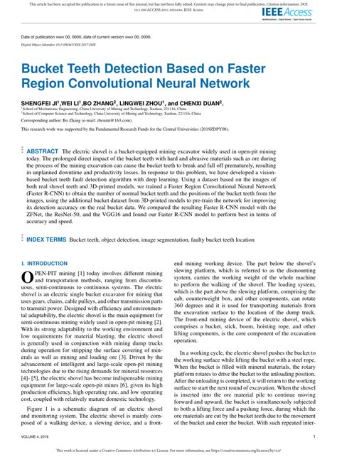 Pdf Bucket Teeth Detection Based On Faster Region Convolutional