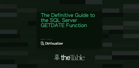 The Definitive Guide To The Sql Server Getdate Function