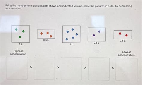 Solved Using The Number For Moleculesdots Shown And