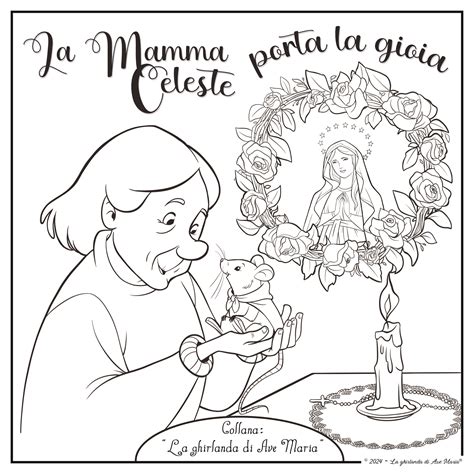 Disegni Stampabili Da Colorare La Ghirlanda Di Ave Maria