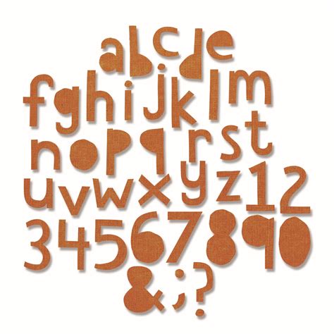 Sizzix Thinlits Die Set 102pk Alphanumeric Cutout Lower 34″tall By Tim Holtz Scrapbook