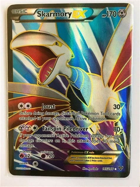 Skarmory Ex Full Art Ultra Rare 145146 Pokemon Tcg Xy Base Set Holo