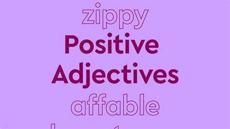 Positive Adjective List