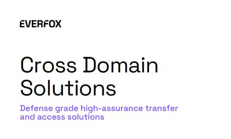 Cross Domain Solutions