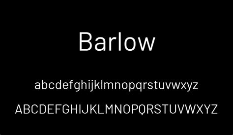Barlow Font Font Font Tr