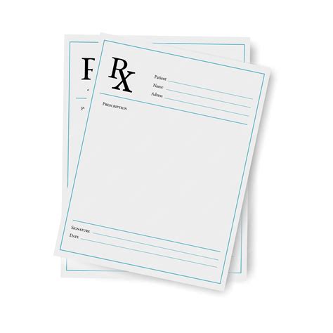 Premium Vector Realistic Blank Medical Prescription Form Isolated On