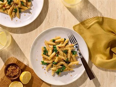 Protein ® Penne Pasta With Kale And Lemon Chili Breadcrumbs Barilla