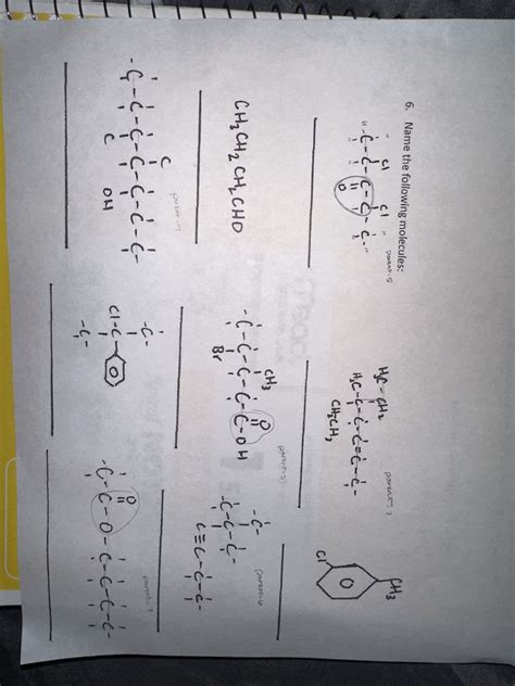 Answered: 6. Name the following molecules: اع ے… | bartleby
