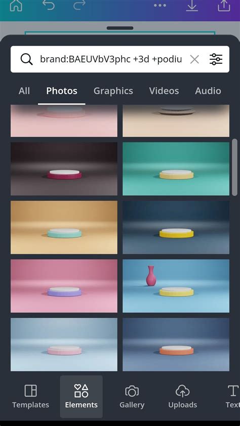 Canva Element Keyword For 3d Podium Product Placement Copy Keyword