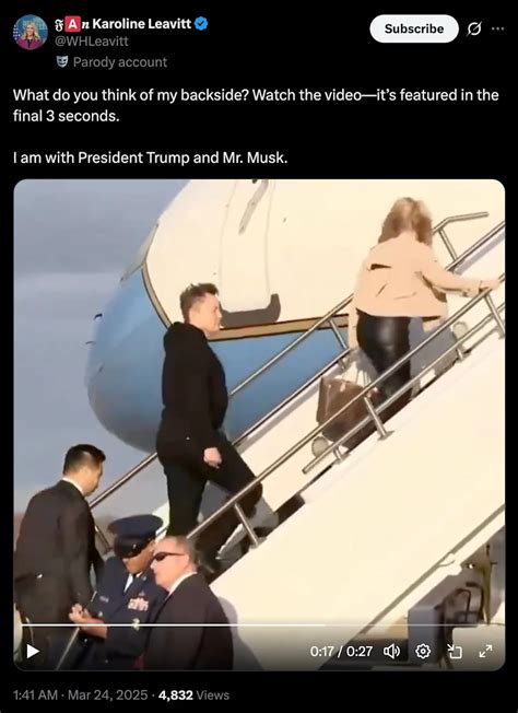 Trump 79 Falls For Karoline Leavitt ‘rate My Butt Account Yahoo