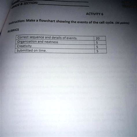 Make A Flowchart Showing The Events Of The Cell Cycle Fi Section 0o5