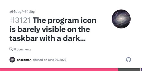 the program icon is barely visible on the taskbar with a dark