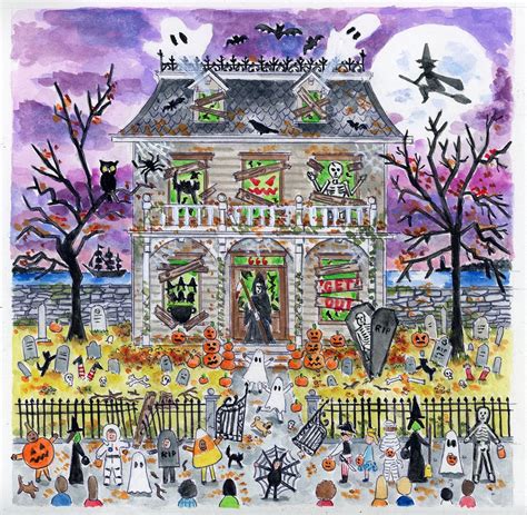 Haunted House Original Art Michael Storrings