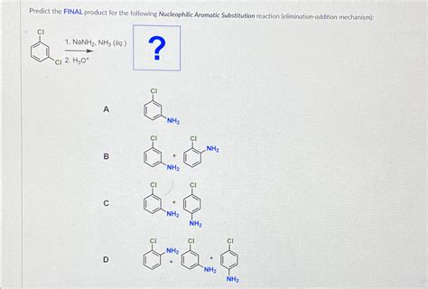 Predict The Final Product For The Following