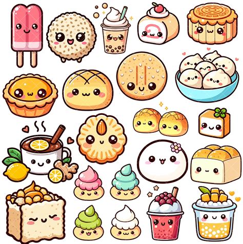 Kawaii Cute Asian Treats Png Bundle Etsy Uk Art Culinaire Mignon