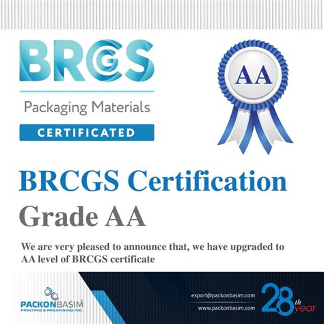 Packonbasım Printingandpackaging Inc On Linkedin Brcgs