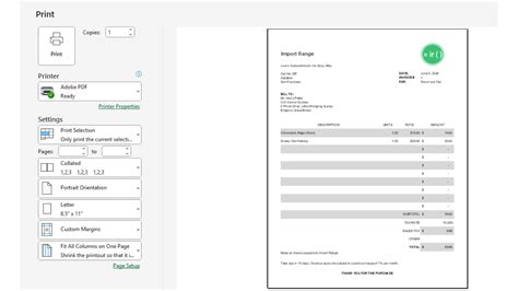 excel invoice template