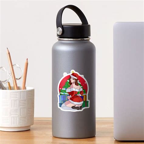 Mrs Claus Sexy Christmas Anime Girl Sticker By Nosek1ng Redbubble