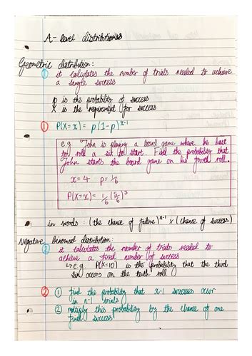 A Level Further Maths Statistics Revision Notes And Example Questions Teaching Resources