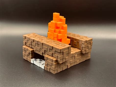 Miniature Minecraft Campfire By Alex Sweeney Makerworld Download Free 3d Models