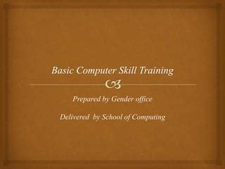 Basic Computer Skill Training1 Pdf