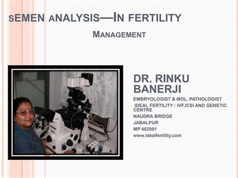 Semen Analysis Powerpoint Pptx Infertility Reproductive Health