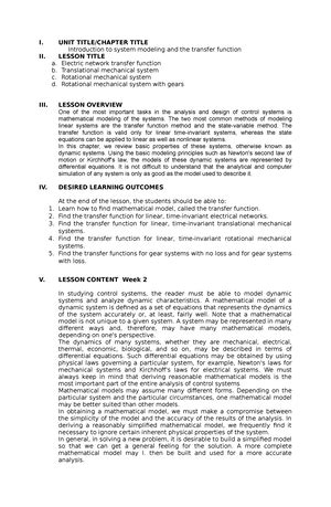 Signal FLOW Graph MODULE I UNIT TITLE CHAPTER TITLE Signal Flow Graph II LESSON TITLE A