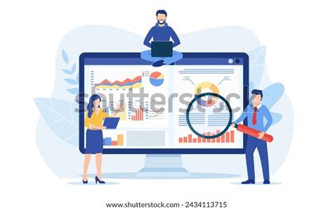 Data Analytics Dashboard Business Finance Report Stock Vector Royalty Free 2434113715