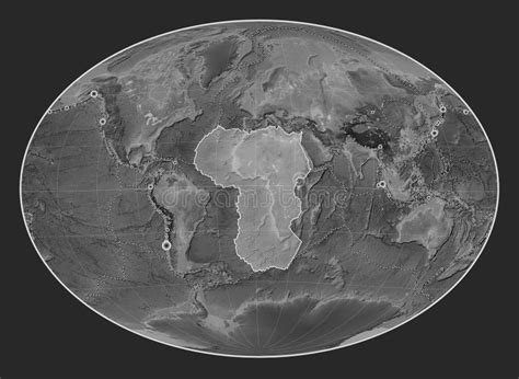 African Tectonic Plate Grayscale Fahey Oblique Earthquakes An Stock Illustration