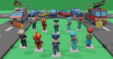 Hyper Casual Characters Stickman And City Pack 3d Humanoids Unity