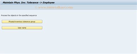 OMJ SAP Tcode Maintain Phys Invoice Tolrnce Employee