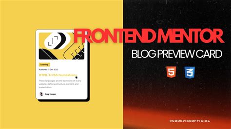 Create A Blog Preview Card Frontend Mentor Challenge Using Html And Css