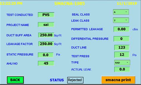 Hvac Automatic Duct Testing Solution Stability