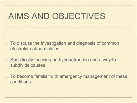 Common Electrolyte Abnormalities In Emergency Medicine Pptx Endocrine And Metabolic Diseases