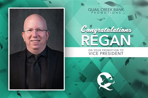 Congrats Regan Quail Creek Bank
