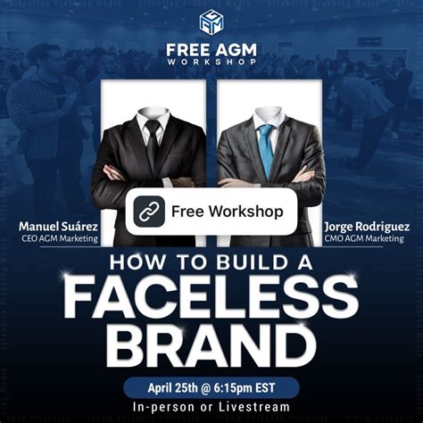 manuel suarez on linkedin facelessbrand workshop freeevent