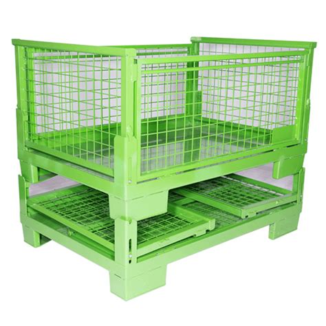 China Logistic Transport Steel Cage Stackable Metal Wire Stillages