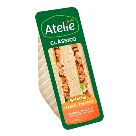 Sanduiche Brioche De Frango Temperado Ateliê 150 G Oba Hortifruti