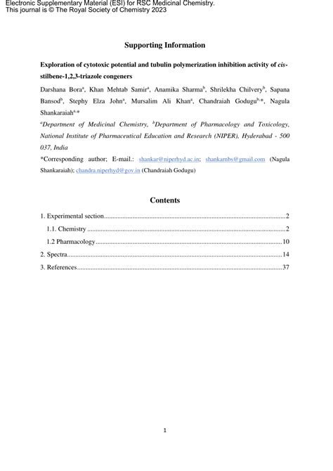 Pdf Exploration Of Cytotoxic Potential And Tubulin Polymerization