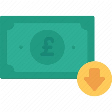 Money Pound Decrease Loss Currency Icon Download On Iconfinder
